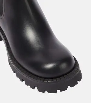 Versace Medusa Leather Chelsea Boots