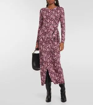 MARANT ETOILE Lissy Printed Jersey Midi Dress