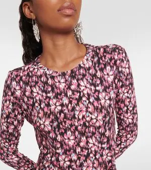 MARANT ETOILE Lissy Printed Jersey Midi Dress