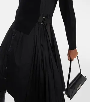 Sacai Turtleneck Midi Dress - Black