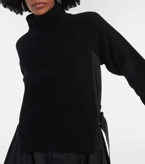 Sacai Turtleneck Midi Dress - Black