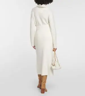 LISA YANG Kael Boucl� Cashmere Midi Skirt