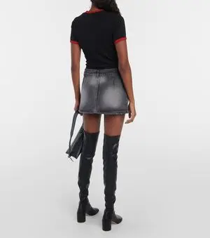 COURREGES Courrèges Stonewashed Denim Mini Skirt
