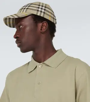 Burberry Check Cotton Baseball Cap