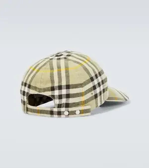 Burberry Check Cotton Baseball Cap