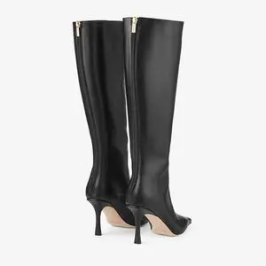 JIMMY CHOO Agathe 85 Calf Leather Knee-high Boots - Black