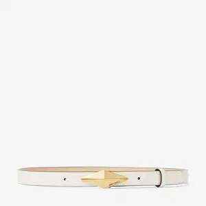 JIMMY CHOO Diamond Clasp Latte Leather Belt - Neutral