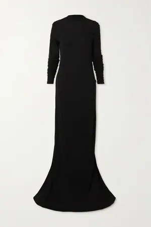 Gauchère Crepe Maxi Dress - Black