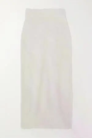 Dries Van Noten Brushed Knitted Midi Skirt
