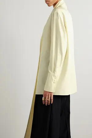 Givenchy Pussy-bow Silk Blouse - Yellow