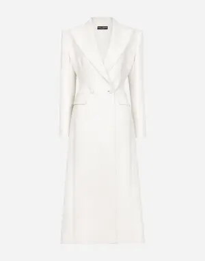 Dolce & Gabbana Long Double-breasted Wool Cady Coat