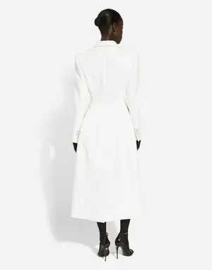Dolce & Gabbana Long Double-breasted Wool Cady Coat