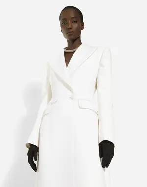 Dolce & Gabbana Long Double-breasted Wool Cady Coat