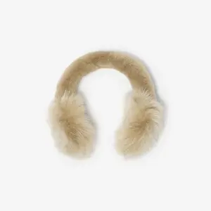 Burberry Shearling Earmuffs - Linden Brown