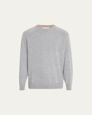 Brunello Cucinelli Cashmere Raglan Crewneck Sweater - Light Grey