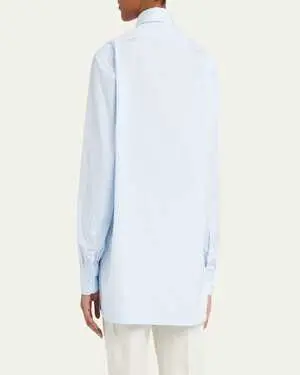 SETCHU Button Down Poplin Shirt - Ltblue