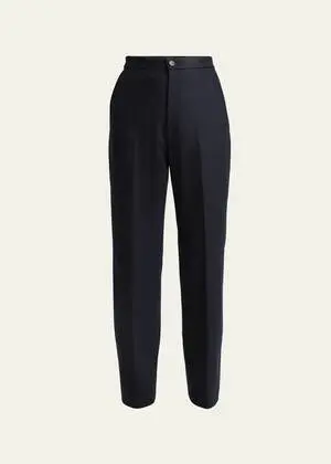 SETCHU Flannel Straight Leg Trousers