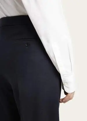 SETCHU Flannel Straight Leg Trousers