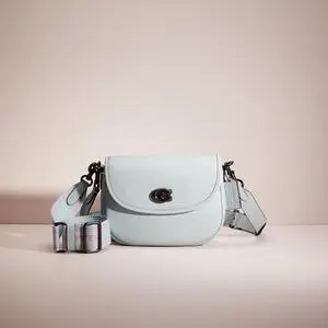 COACH Restored Willow Saddle Bag - Pewter/aqua
