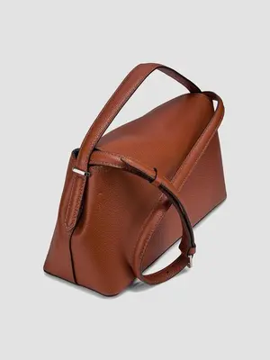 TOTEME T-lock Leather Top-handle Bag - Sienna