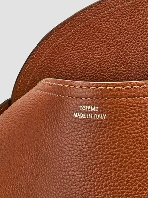 TOTEME T-lock Leather Top-handle Bag - Sienna