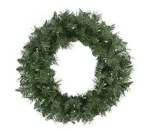 NORTHLIGHT Chatham Pine Christmas Wreath 24' Cl Ear Lights - One-color
