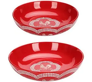 TEMP-TATIONS Doodle Doo 3-qt & 4qt Shallow Bowl Set - One-color
