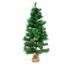 NORTHLIGHT 39' Led Lighted Mixed Pine And Pine Ones Tree - One-color