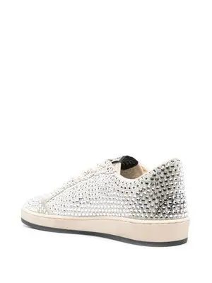 GOLDEN GOOSE Ball Star Rhinestone Sneakers - Grey