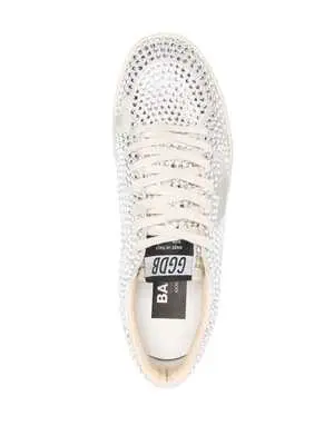 GOLDEN GOOSE Ball Star Rhinestone Sneakers - Grey