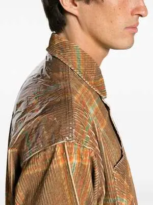 ERL Check-print Cotton Shirt - Brown