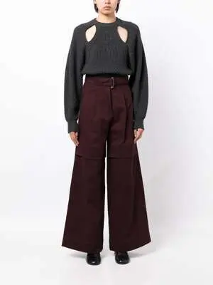 SA SU PHI Layered-effect Wide-leg Trousers