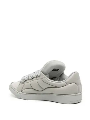 LANVIN Curb Xl Leather Sneakers - Grey