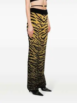 Gcds Zebra Jacquard Flared Trousers