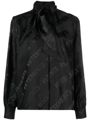Vetements Logo-jacquard Button-up Shirt