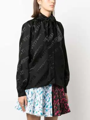 Vetements Logo-jacquard Button-up Shirt