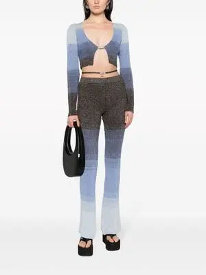 Gcds Degradé Striped Knitted Trousers