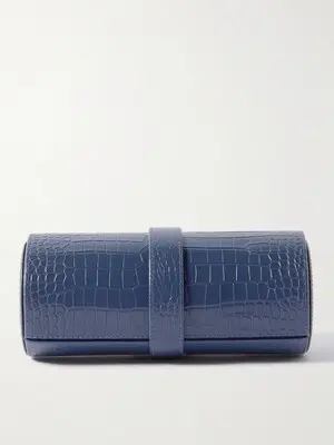 RAPPORT LONDON Croc-effect Leather Watch Roll