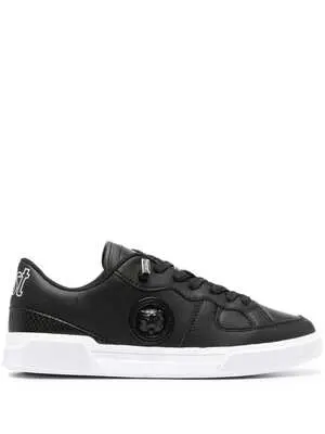 Just Cavalli Logo Patch Leather Sneakers