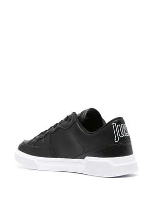 Just Cavalli Logo Patch Leather Sneakers