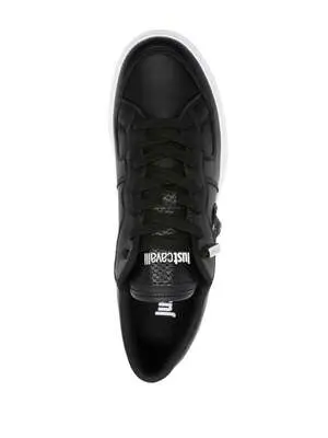 Just Cavalli Logo Patch Leather Sneakers