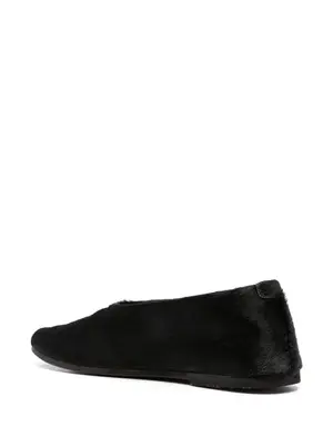 Marsèll Coltellaccio Leather Ballet Flats - Black