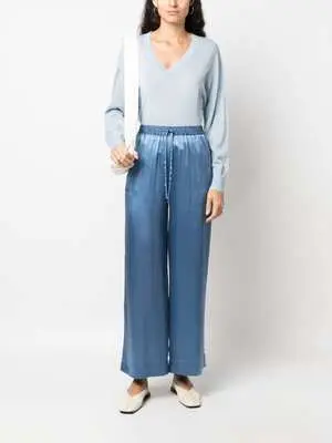 P.a.r.o.s.h Fine-knit V-neck Jumper - Blue