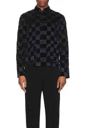 Comme Des Garçons Checkered Flock Jacket