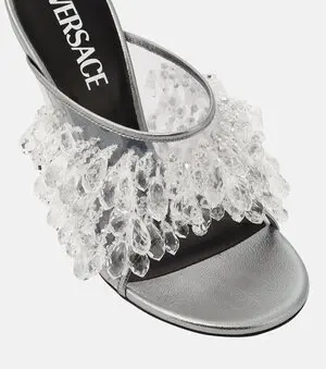 Versace Embellished Pvc Mules