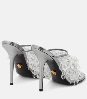 Versace Embellished Pvc Mules