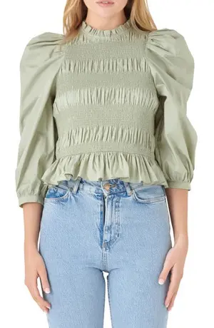 English Factory Shirred Blouses