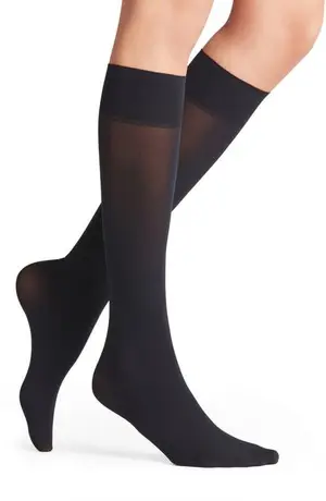 Falke Pure Matte Knee High Socks Marine