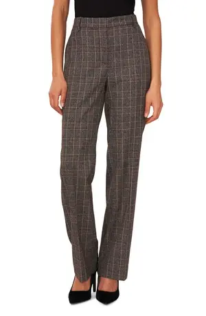 Halogen Plaid High Waist Trousers