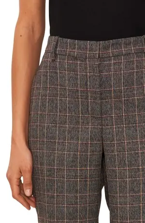 Halogen Plaid High Waist Trousers